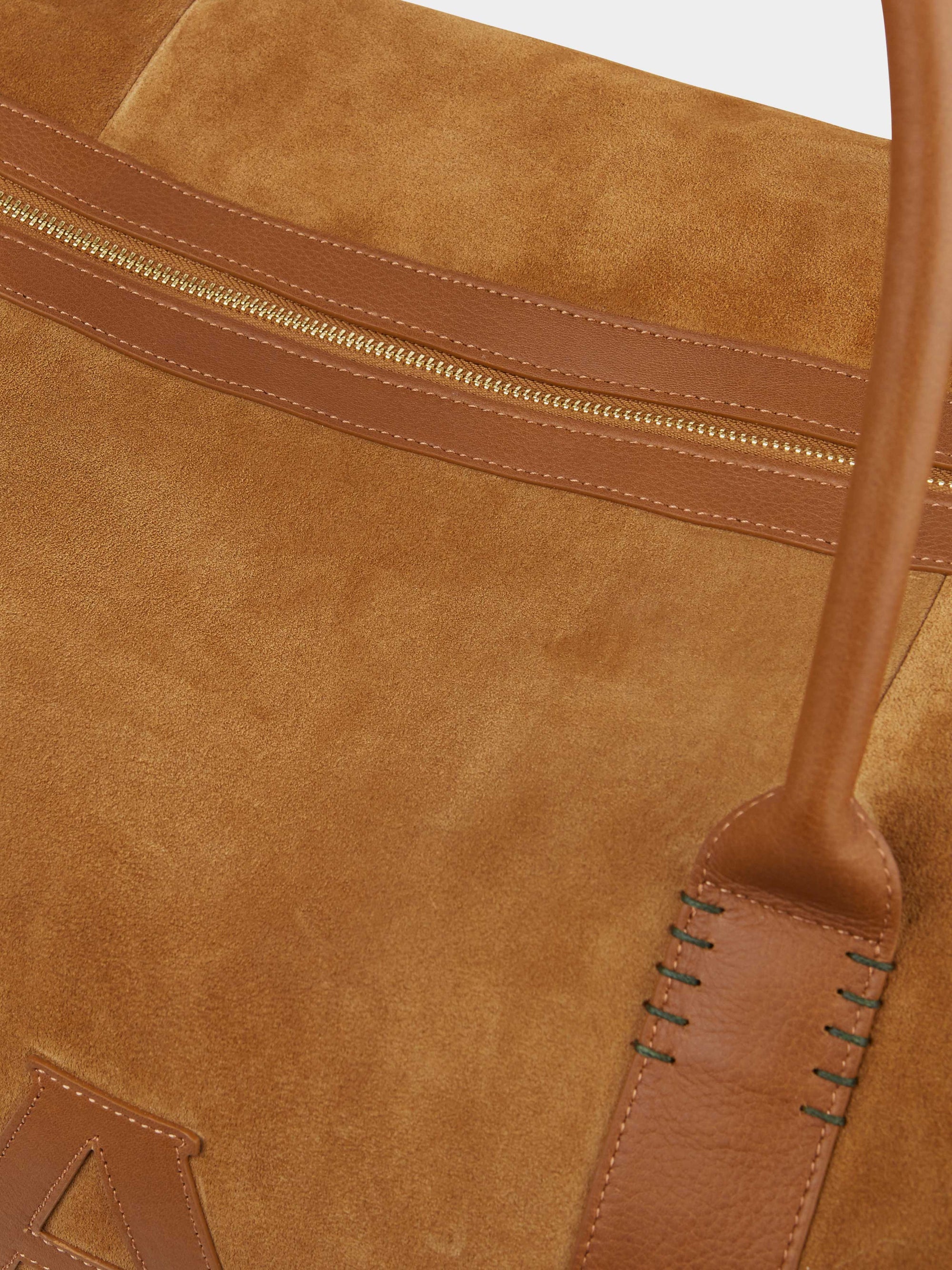 The Suede Weekend Bag, Tan